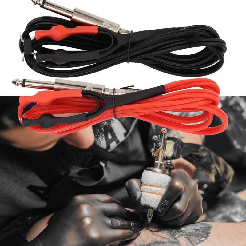 2 Colors 1.8m Tattoo Power Supply Silicone Clip Cord Tattoo Hook Line ...