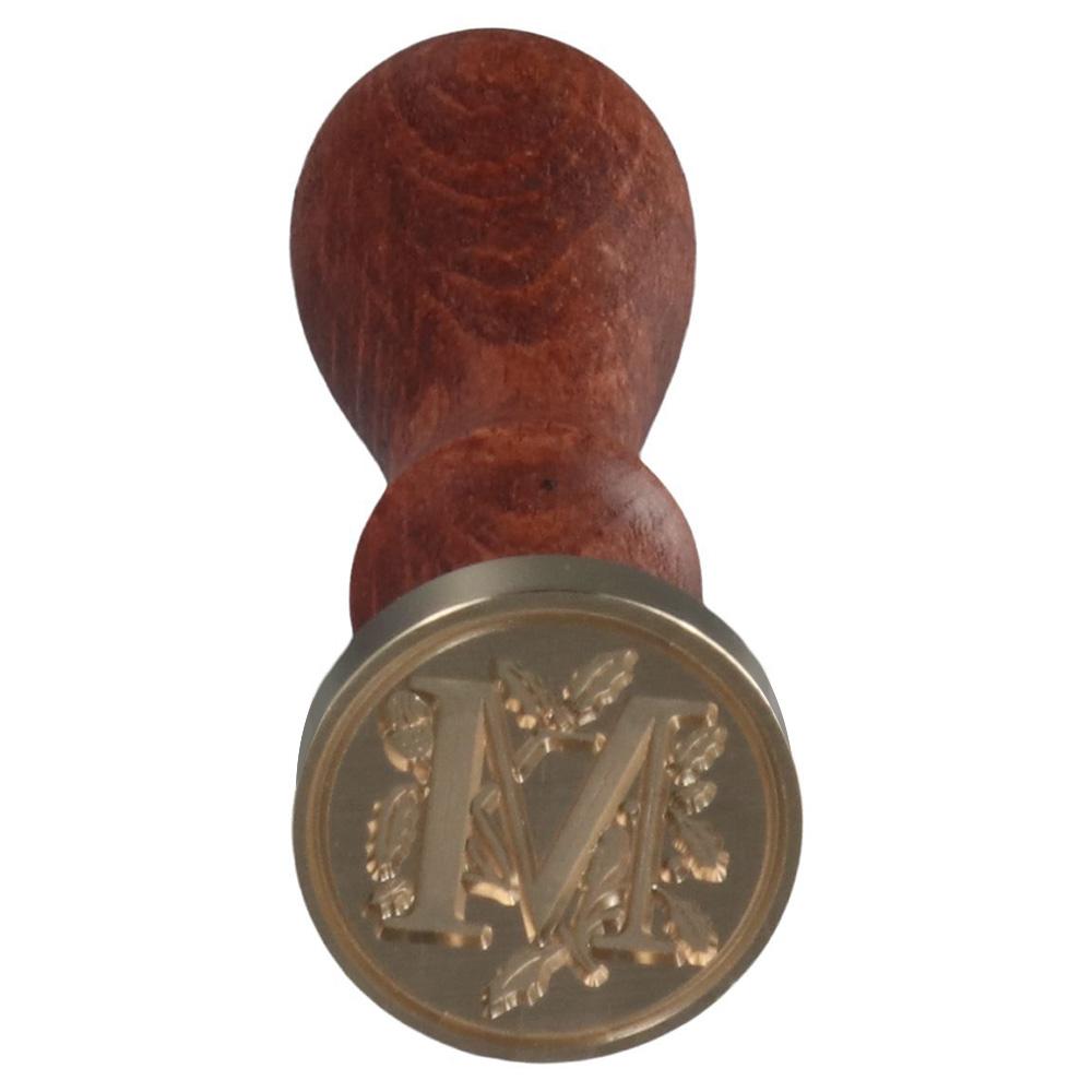 Wooden Wax Seal Stamp M Vintage for Thanksgiving Card Wedding Party ...