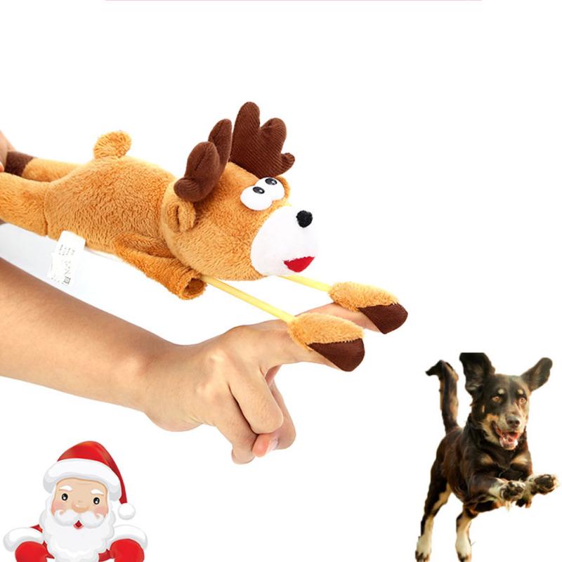 Buy Pet Dogs Chew Toys Christmas Elk Christmas Tree Pendants Finger ...