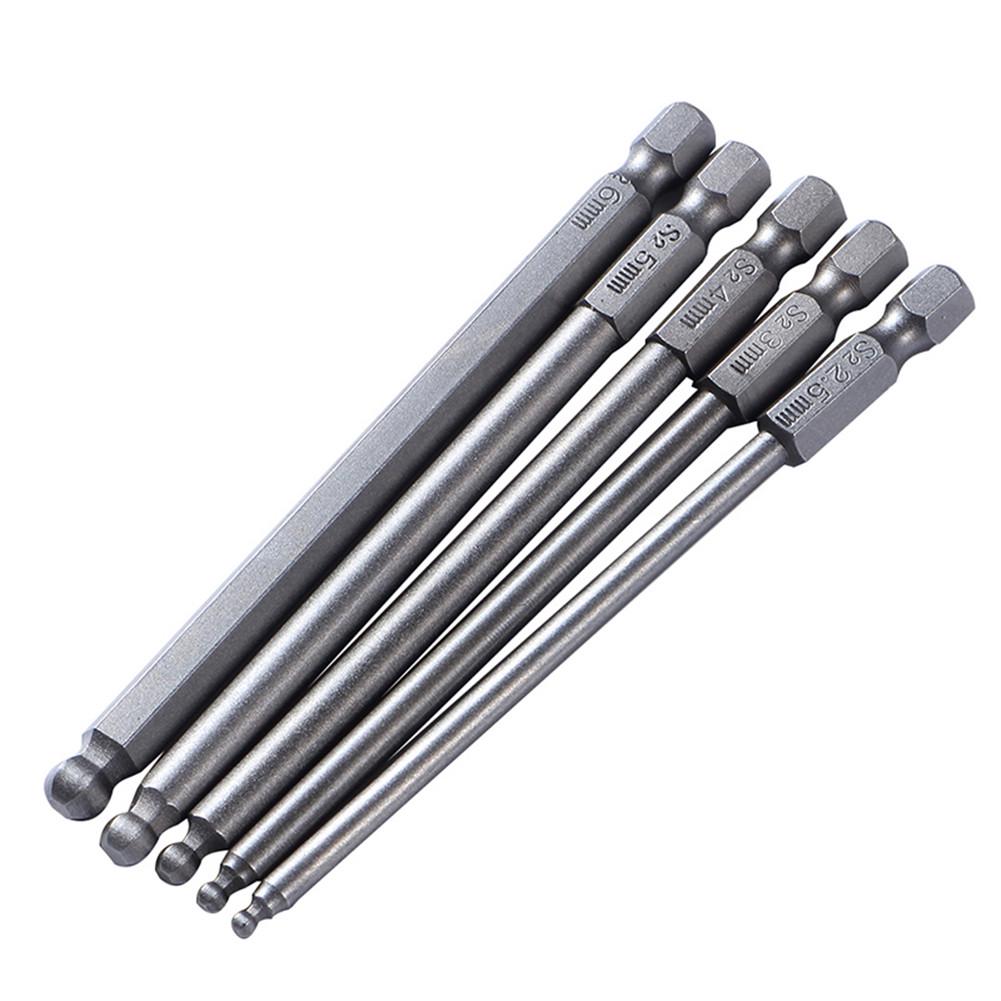 Buy 5PCS 100mm Ball Head Hexagon Screwdriver Bit at affordable prices ...