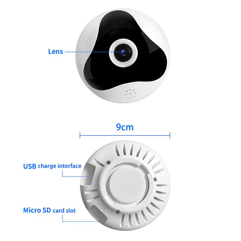 Buy Wireless 360 Degree Panoramic Wifi IP Fisheye Camera Two Way Audio ...