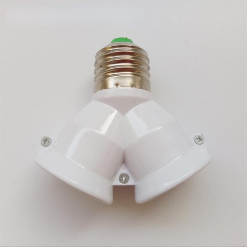 Buy Screw E27 LED Base Light Lamp Bulb Socket E27 To 2-E27 Splitter ...