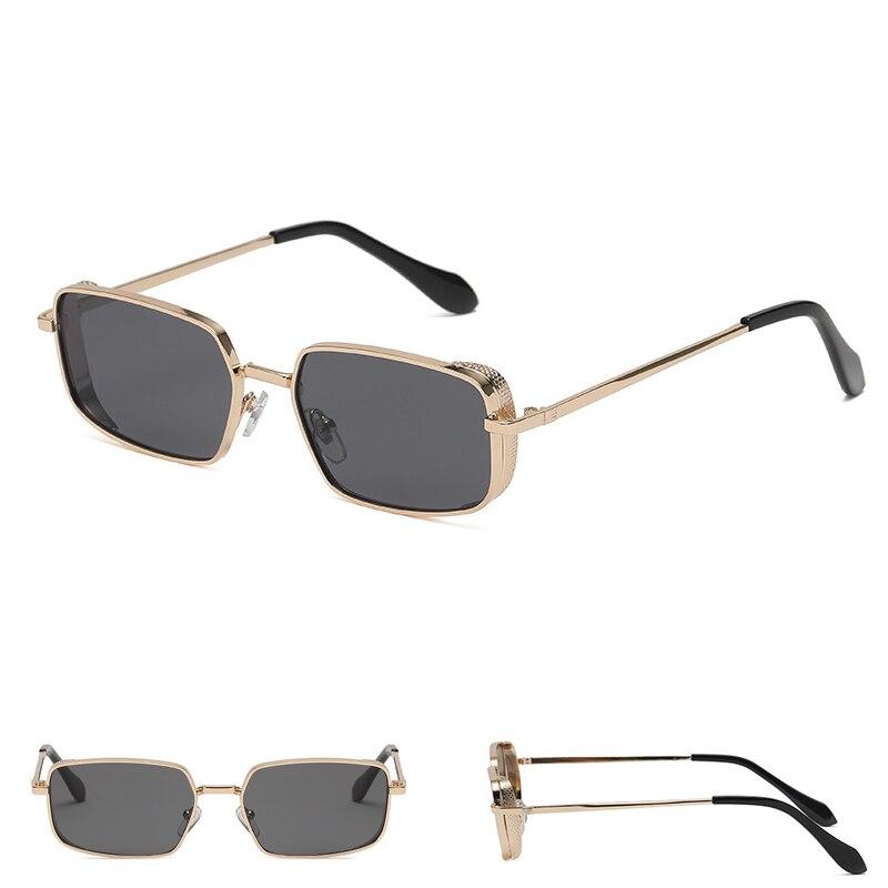 Cheap New Unisex Personality Retro Box Sunglasses Trendy Metal Punk ...