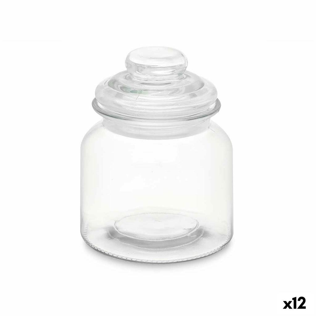 Bocal Transparent verre 600 ml (12 Unités) Avec couvercle acheter à ...