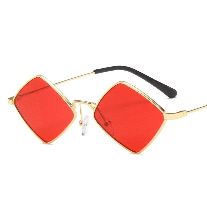 Buy Elbru Retro Diamond Shaped Sunglasses Fashion Personality Metal ...