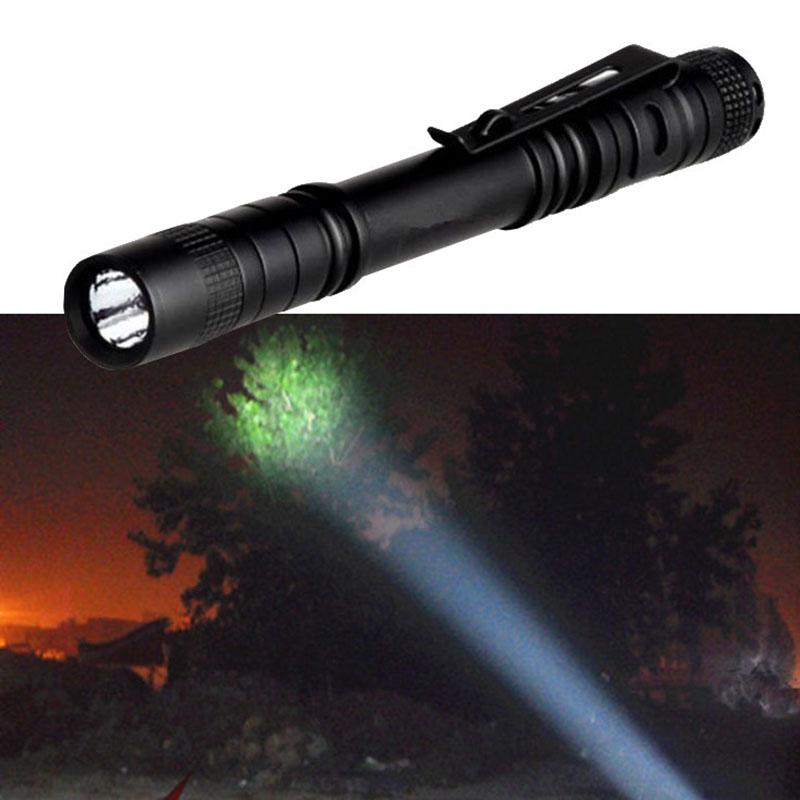 1PCS Cree-XPE-R3 LED Flashlight Clip Mini Light Penlight Portable Pen ...