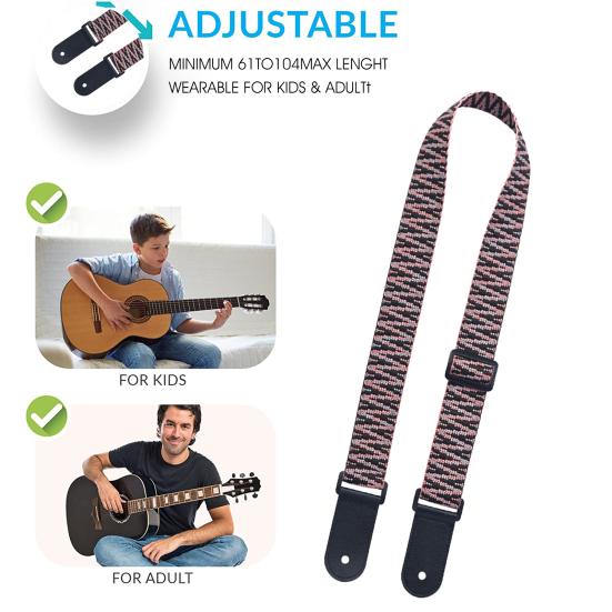 Buy Great Versatile Long Service Life Ukulele Belt Contrast Color Bass ...