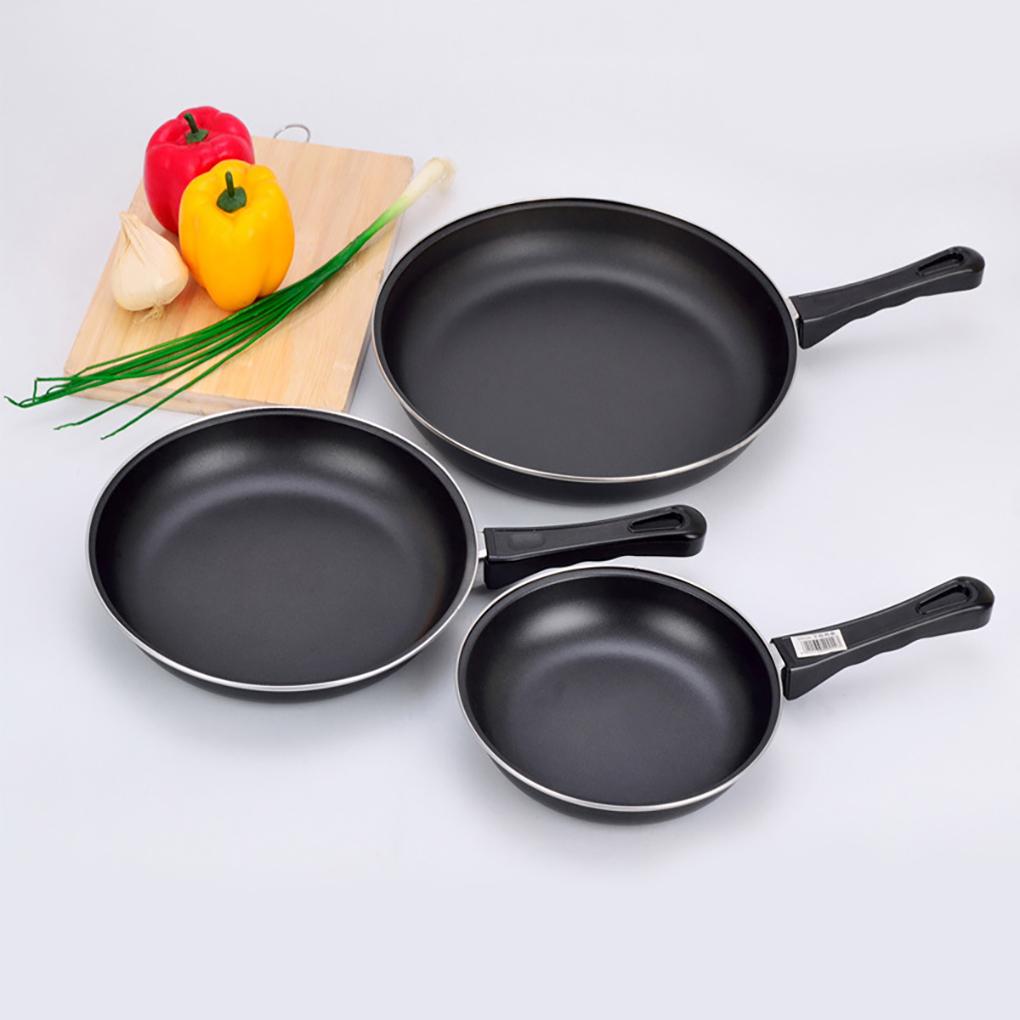 Round Mini Frying Pan Non-Stick Thick Steak Flat Pan Iron Pancake ...