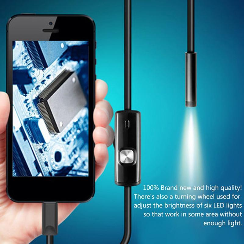 Buy Android USB 1m 7mm Camera Waterproof Endoscope 6 LED Lens Tube ...
