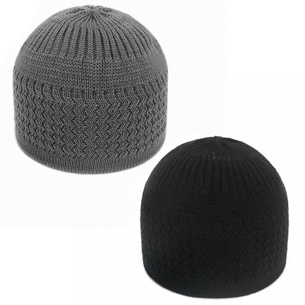 💰Kaufe 2PCS Knitted hat Skull Cap Kippah Female Mosque Hats Beanies Cap ...