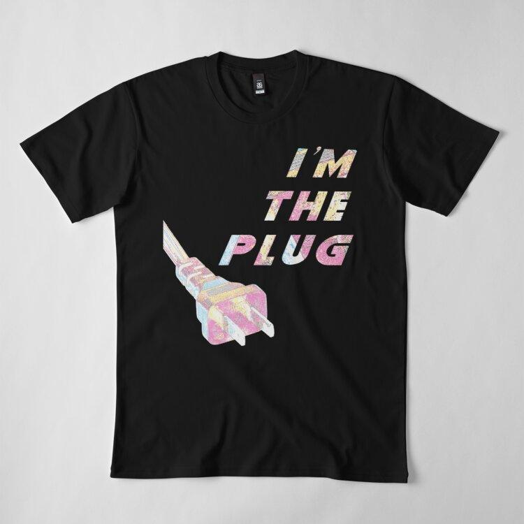 Buy Men Premium Cotton Harajuku T-Shirt I M The Plug Cotton Print Tees ...