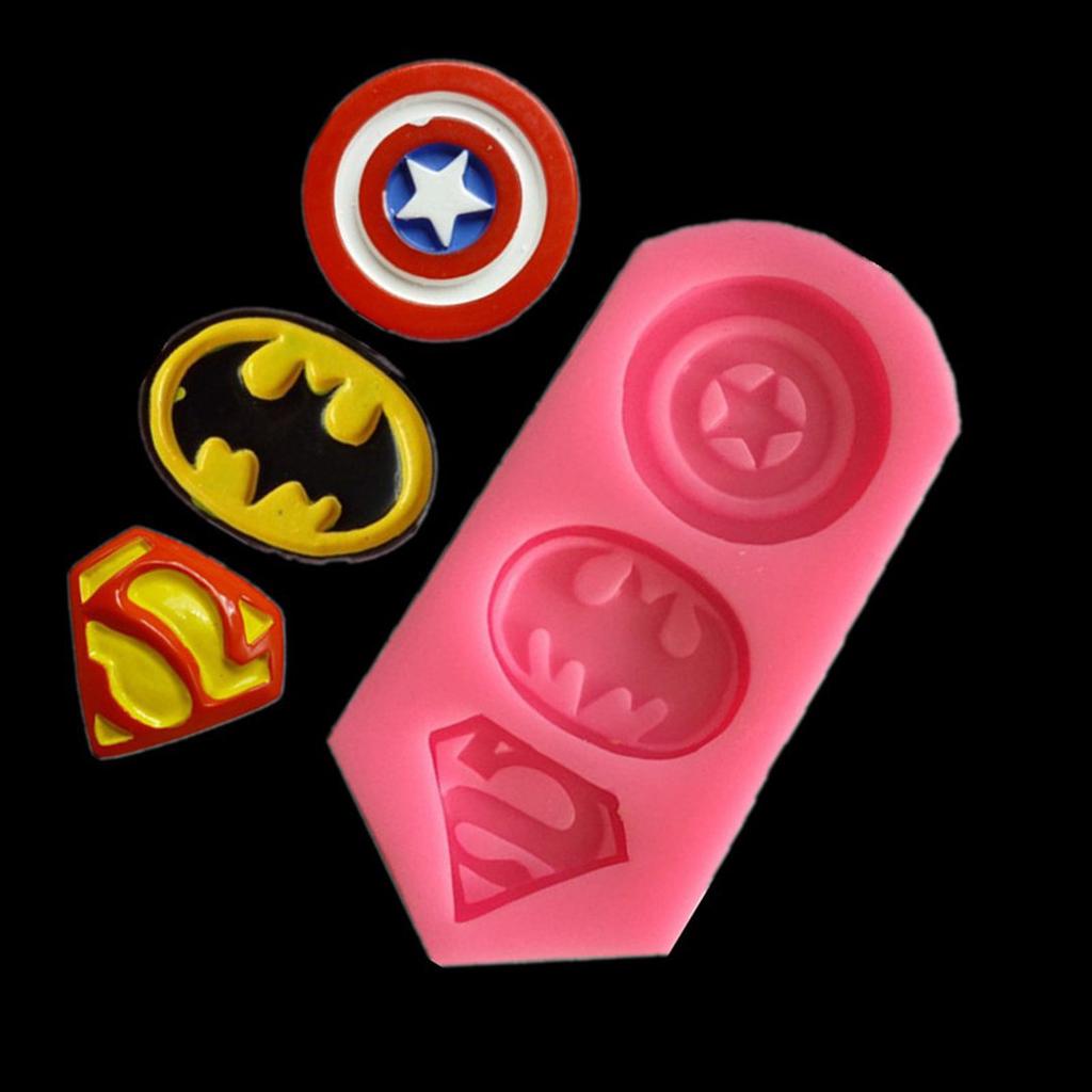 Buy XHOME Captain America Superman Batman Symbol Diy Cake Mould ...