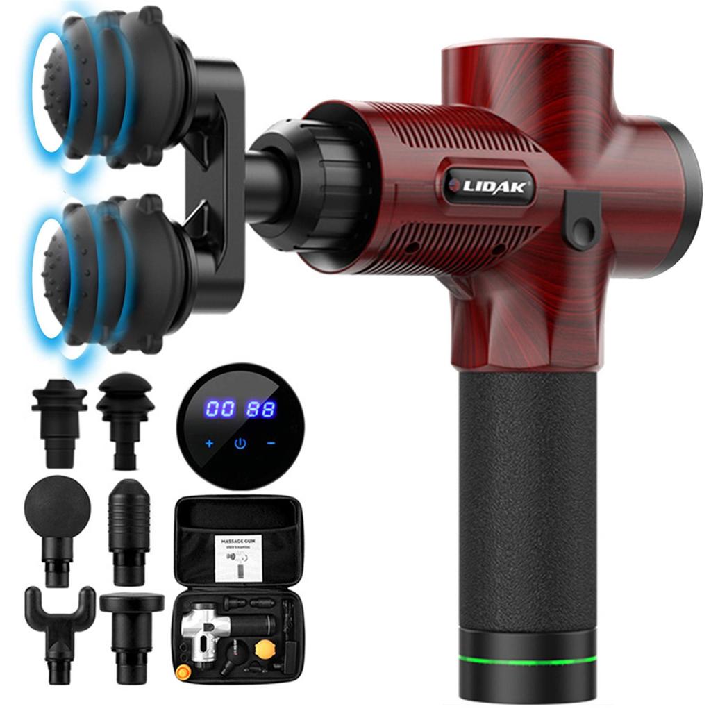 Buy Dual Heads Percussion Massager Gun Deep Tissue Massager at ...