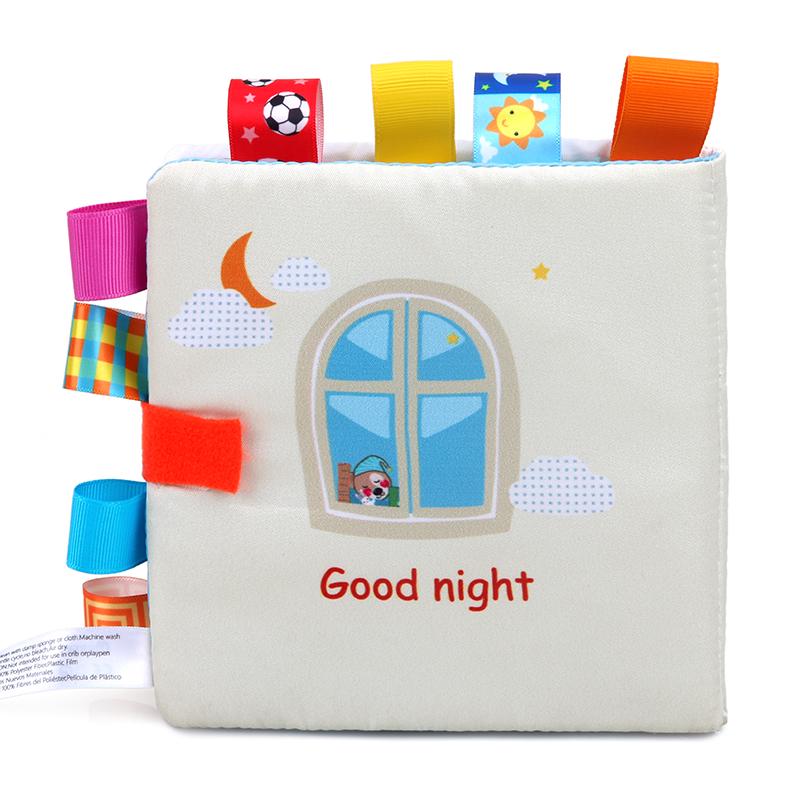 Buy Infant Cloth Book Animal Pattern Baby Soft Activity Crinkle Cloth ...