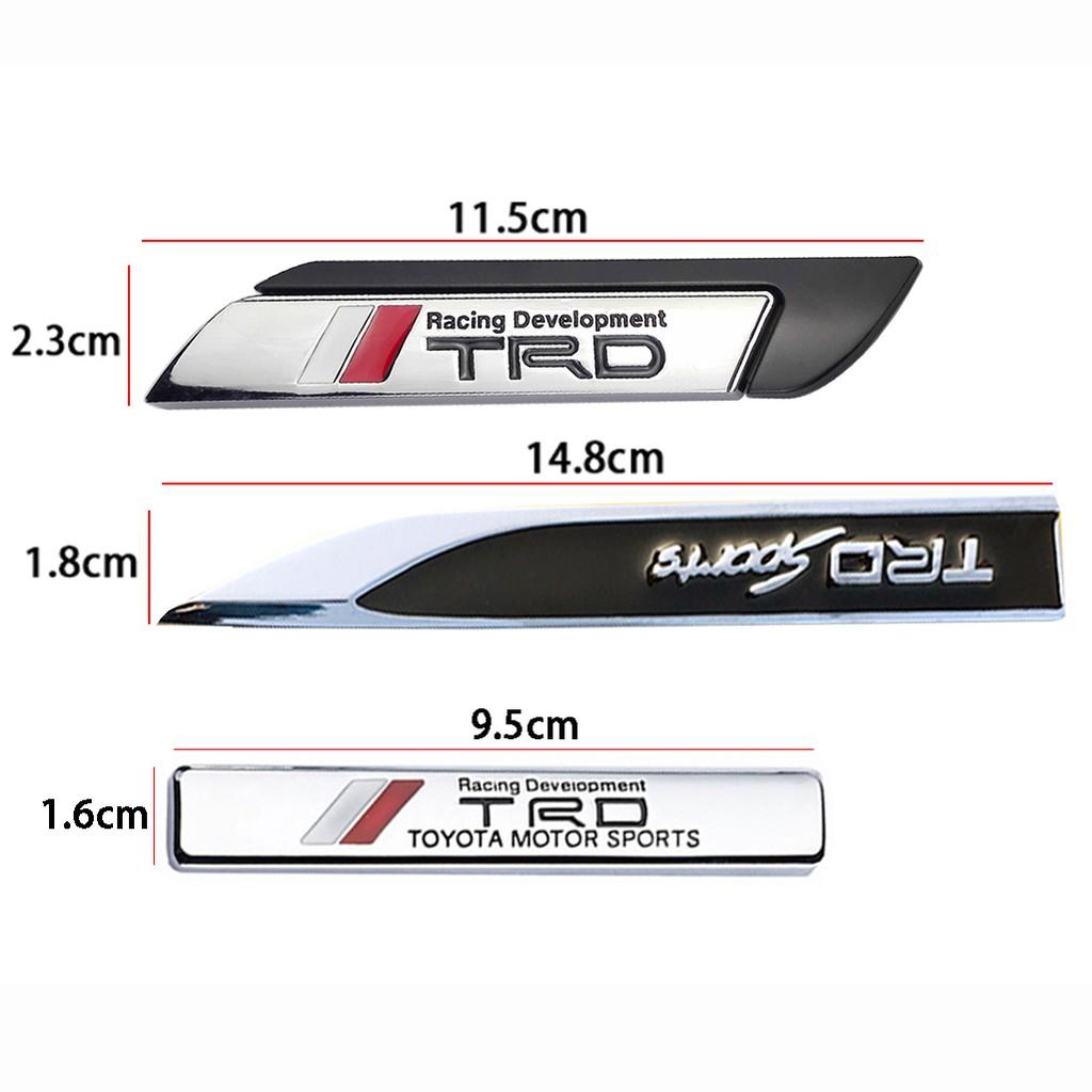 Buy 2pcs TRD TRD Sport Metal Car Side Sticker Auto Rear Emblem Badge ...