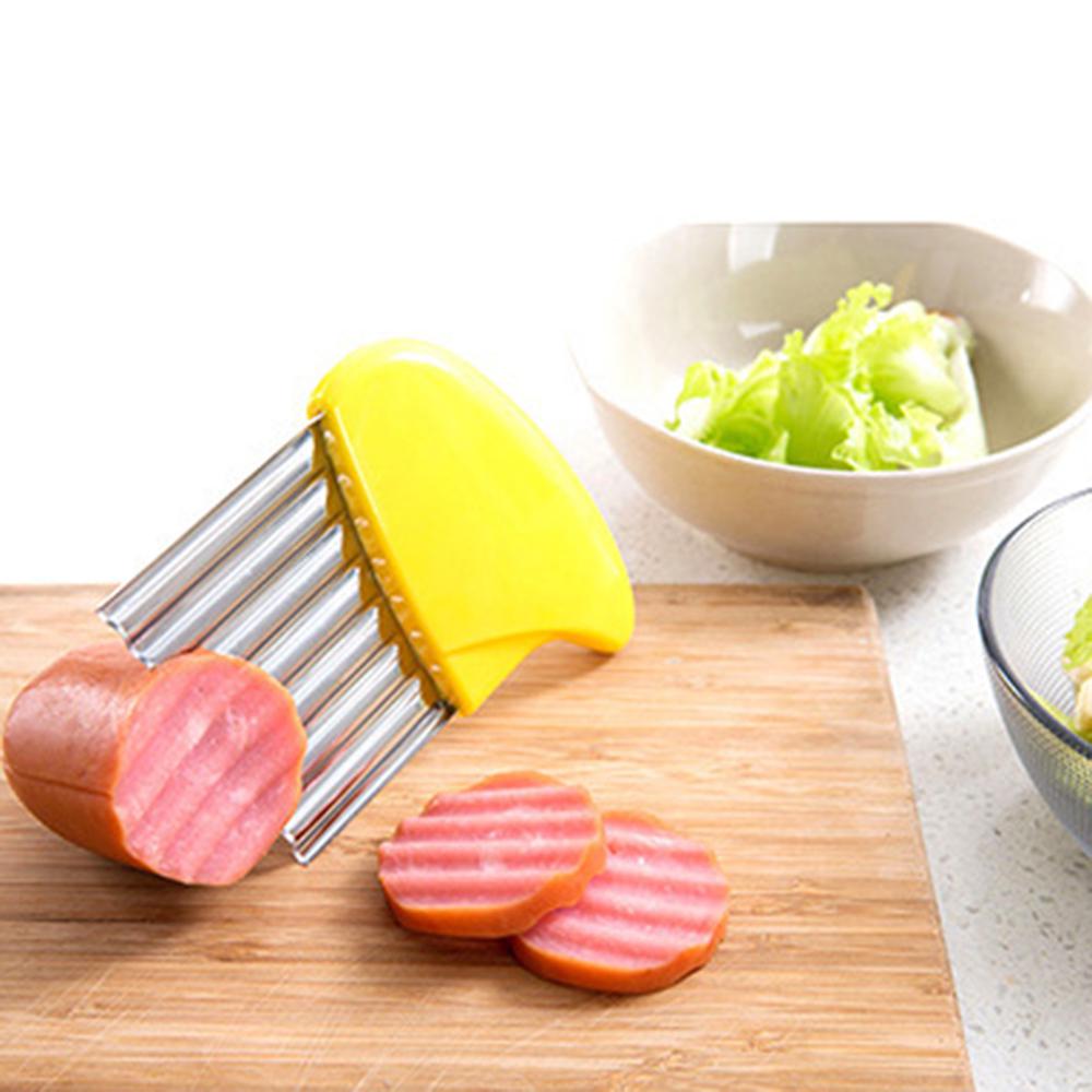 Stainless Steel Vegetable Corrugated Cutter Slicer Carrot Potato Chips ...