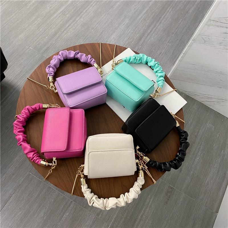 Buy Mini Pu Leather Shoulder Bags For Women 2021 Chain Design Luxury ...