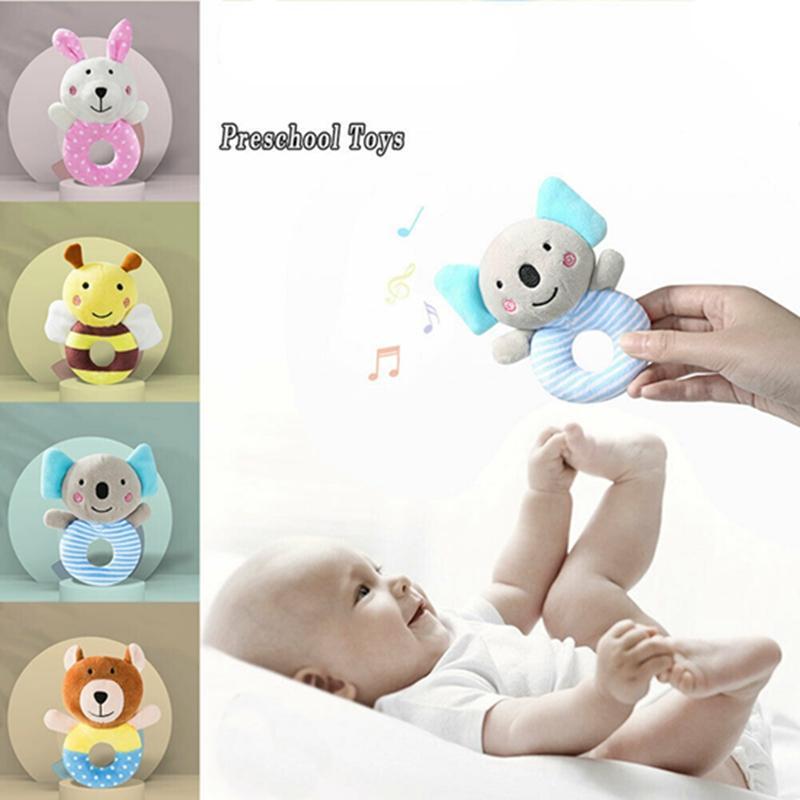 Buy Newborn Infant Baby Bed Bells Soft Hanging Toys Daisy Bee Handbells ...
