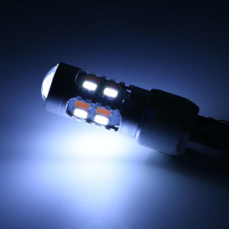 2 Pcs High Power Dual-Color Switchback 20-SMD-5630 LED Bulb Turn Signal ...