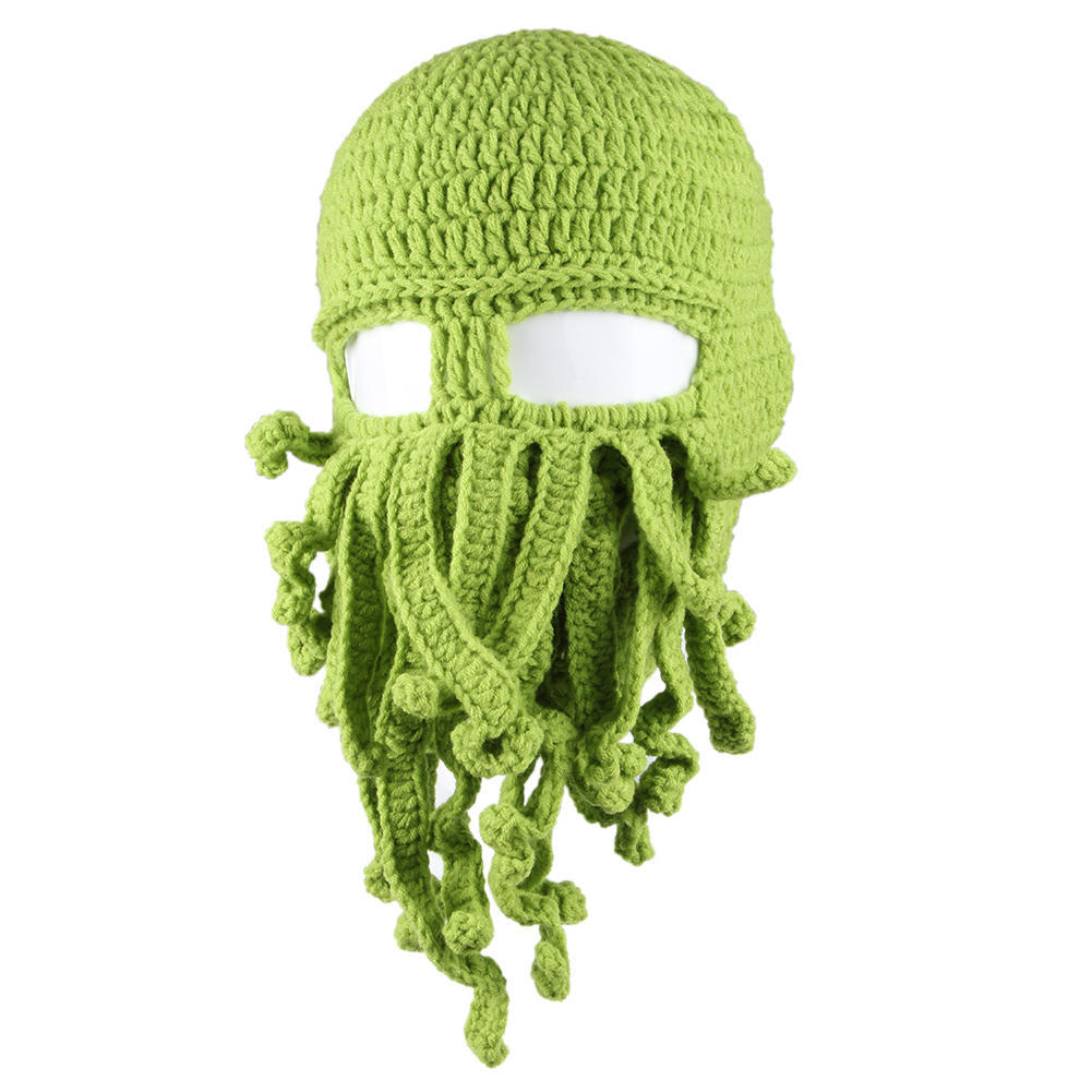 Buy Unisex Winter Warm Octopus Hat Tentacle Full Face Mask Knitted Hat ...