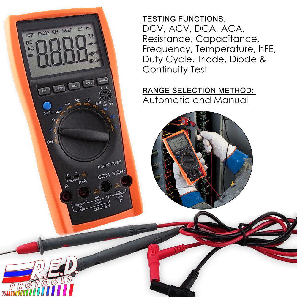 Buy Auto Manual Digital Multimeter Thermometer Voltmeter Tester ...