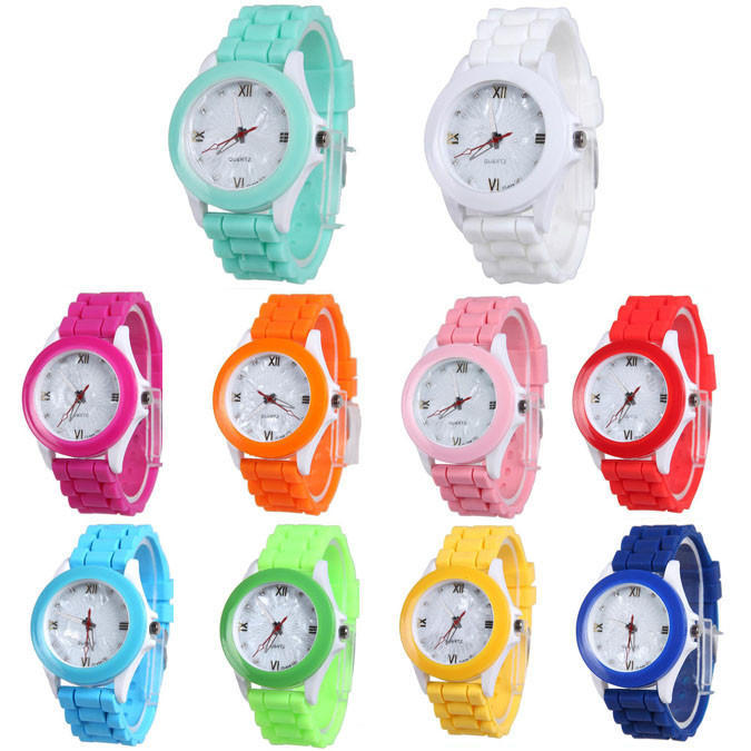 Buy WhatsNew Women Silicone Rubber Jelly Gel Quartz Casual Sports Wrist ...