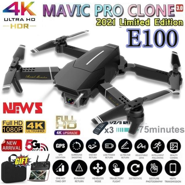 Buy E100 Plus Clone Foldable Drone Aerial Wide-angle HD Wireless Wifi ...
