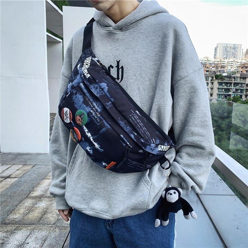 Street Hip Hop Waist Bags Unisex Fanny Pack Purse Large Capacity ...