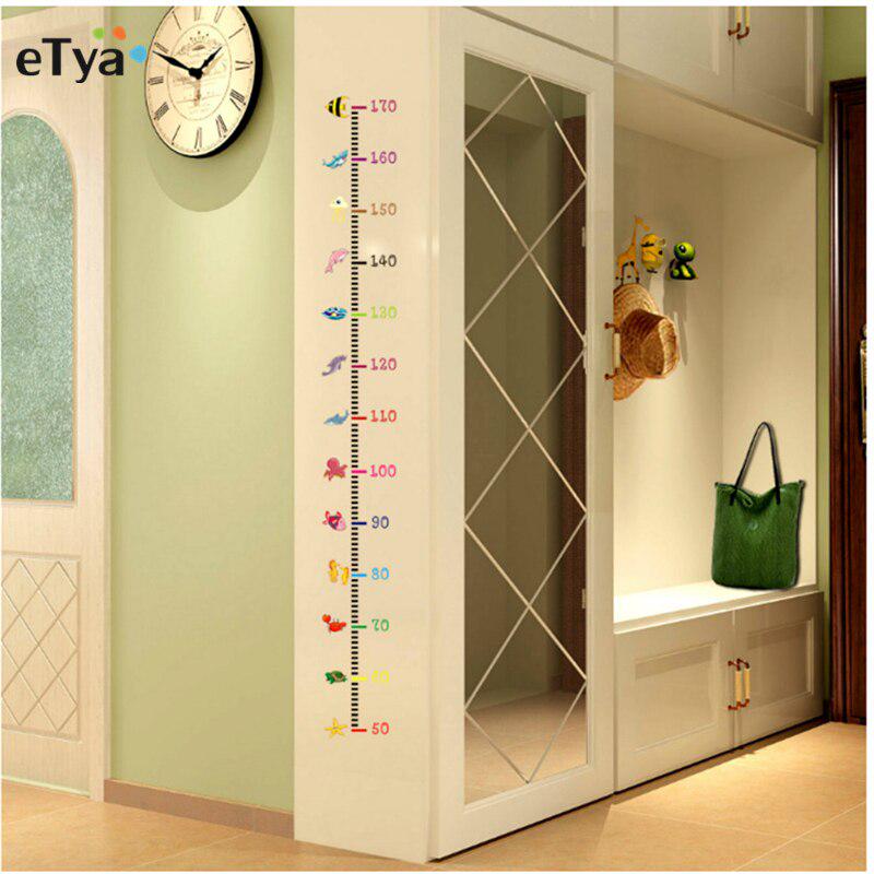 Buy Kids Height Chart Wall Stickers Baby Height Ruler Wall Sticker Home ...