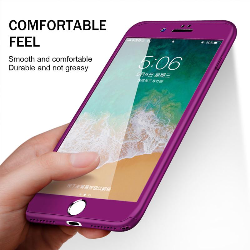 Buy 360 Full Cover Phone Case PC Protective For iPhone XS Max XR X 8 7 ...
