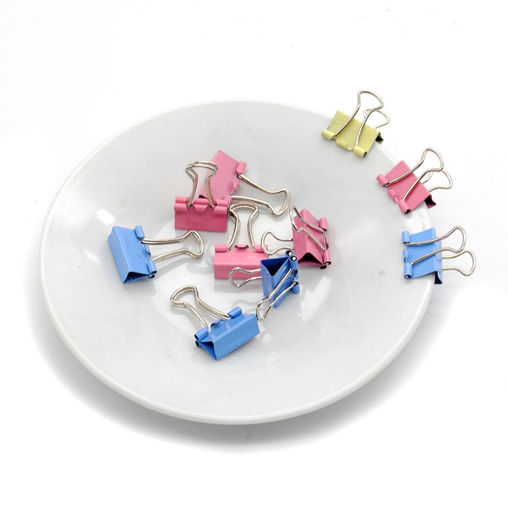 10pcs Colorful Metal Binder Clips Notes Letter Paper Clip Office ...