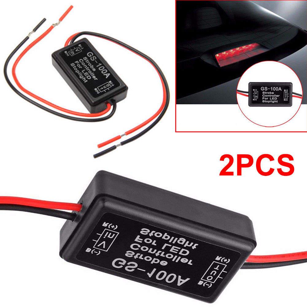 Buy 2PCS GS-100A LED Brake Stop Light Strobe Flash Module Controller ...