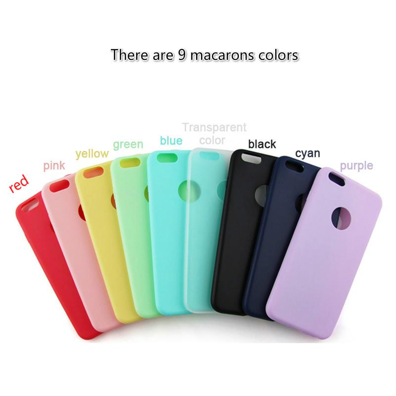 Buy Case For iPhone 7 7Plus Macaron Phone Case for iPhone 5 5S 6 6SP 8 ...