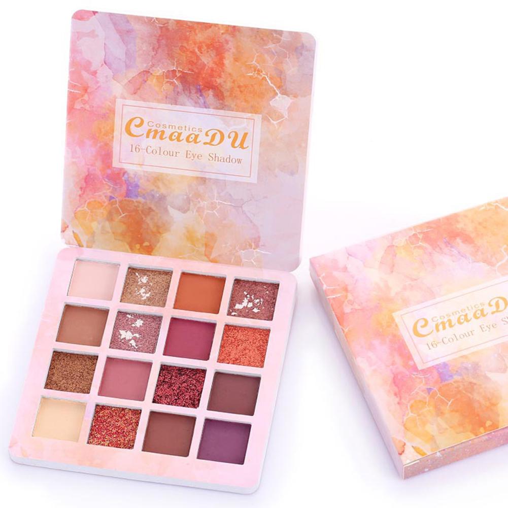 Buy CmaaDu 16 Colors Matte Eyeshadow Palette Long Lasting Waterproof ...