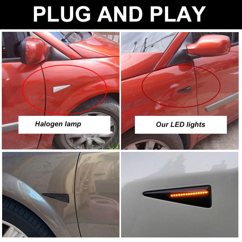 Buy 2PCS LED Flashing Turn Signal Side Marker Lamp Car Light For ...