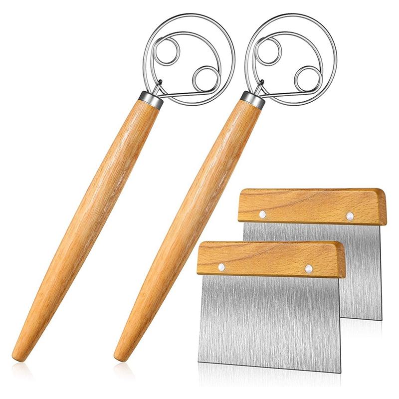 Buy 2 Pcs Double-Eye Danish Dough Mixer,2 Pcs Dough Dispenser,Chopper ...
