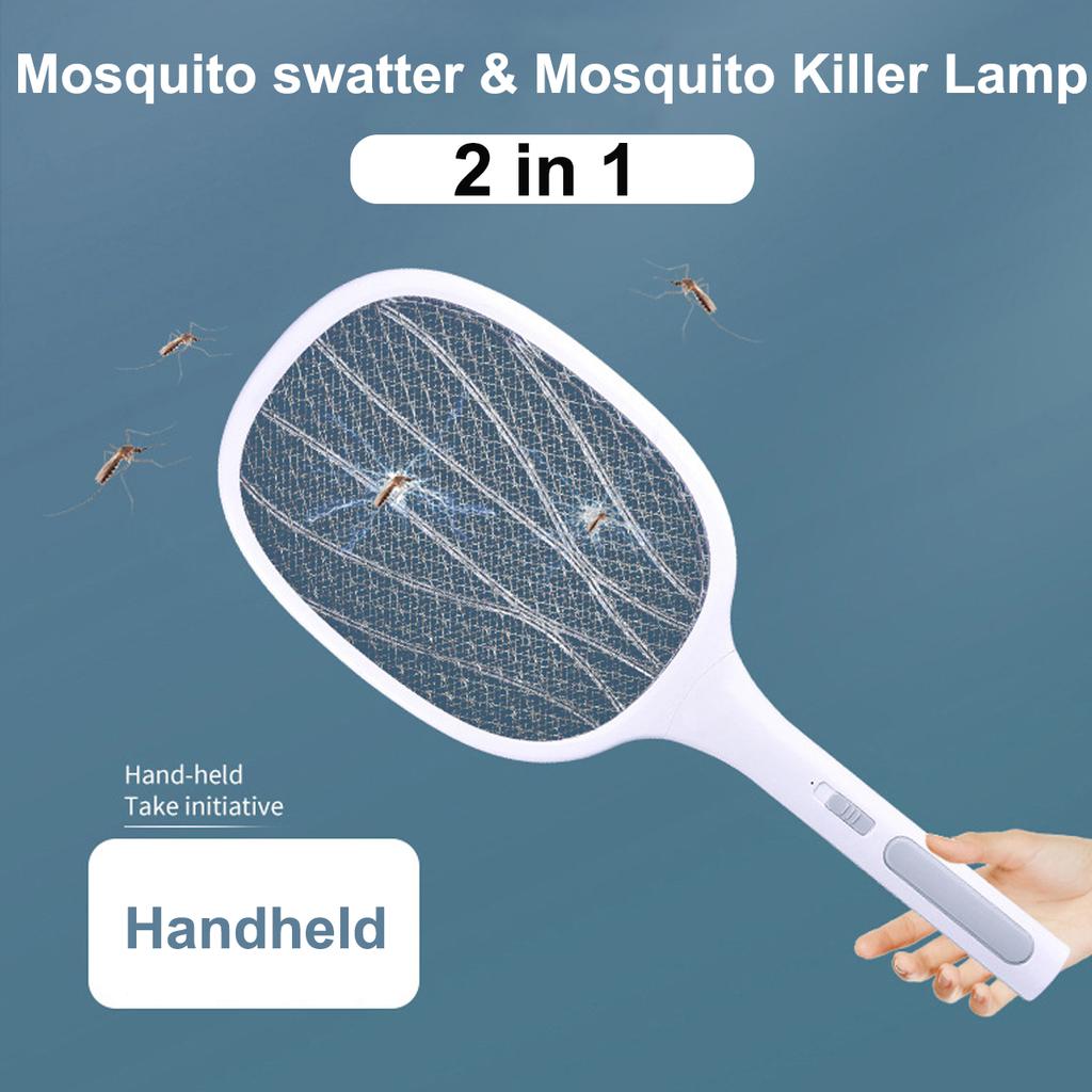 Buy 3000V Rechargeable Electric Mosquito Racket UV Light Mosquito ...
