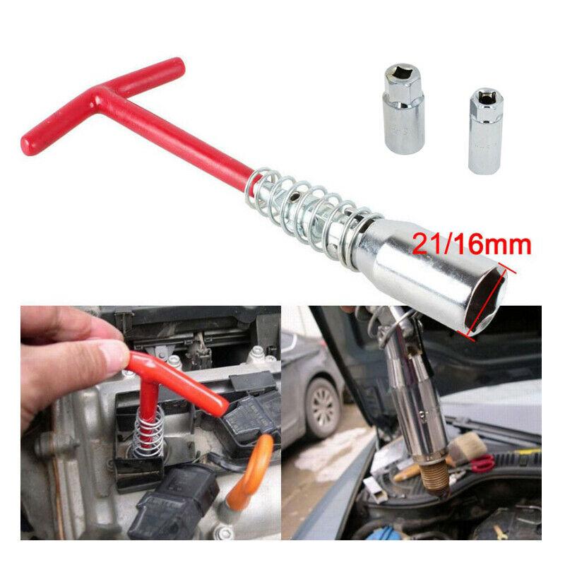 Buy Spark Plug Removal Tool 16mm & 21mm T Bar T Handle Flexible Spanner ...