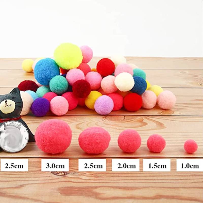 Satın alın Mix Color Wool Felt Balls Pure Wool Beads Craft Decorations ...