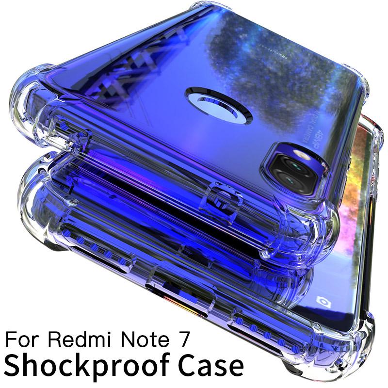 Silicone Shockproof Transparent Clear Cover For Xiaomi Redmi Note 9 8 ...