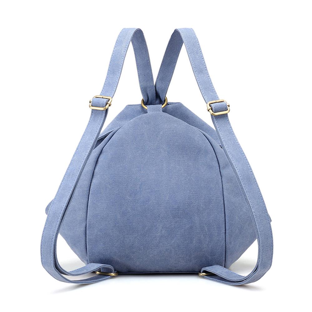 Buy Women Fashion Slanted Canvas Leisure Backpack Double Shoulder Bag ...