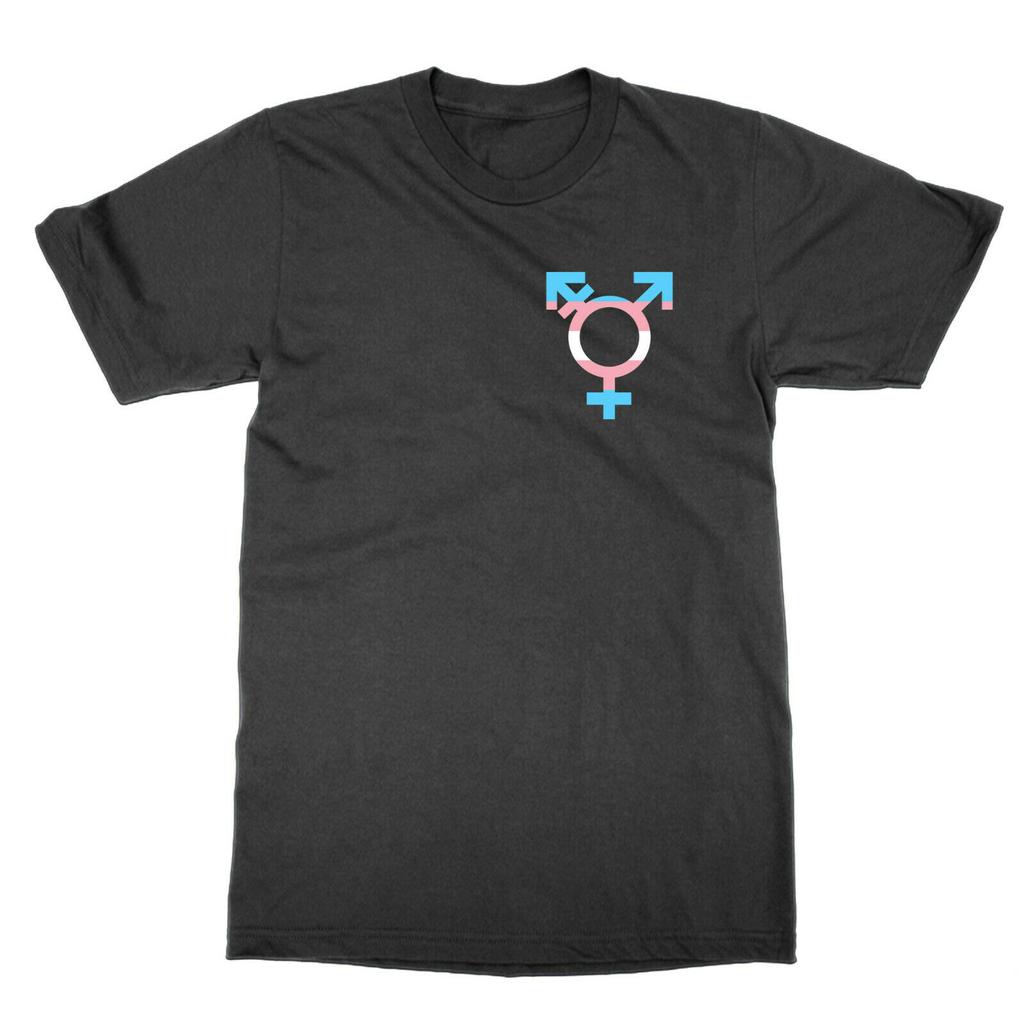 Buy Trans symbol POCKET PRINT t shirt tee LGBT gay T-Shirts Men ...