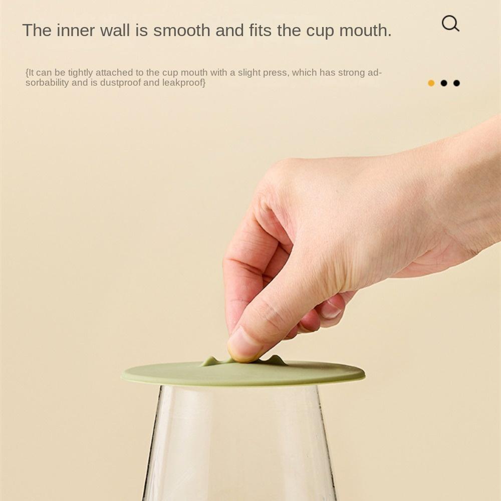 Cheap Set of 3 with Teaspoon Holder Silicone Cup Covers Round Cup Cover ...