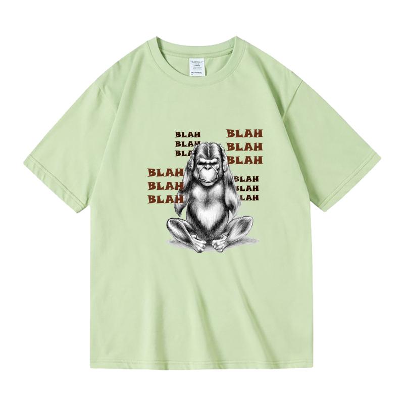Buy 210 GSM Men's Heavy 100% Cotton T-Shirt Blah Blah Blah Print ...