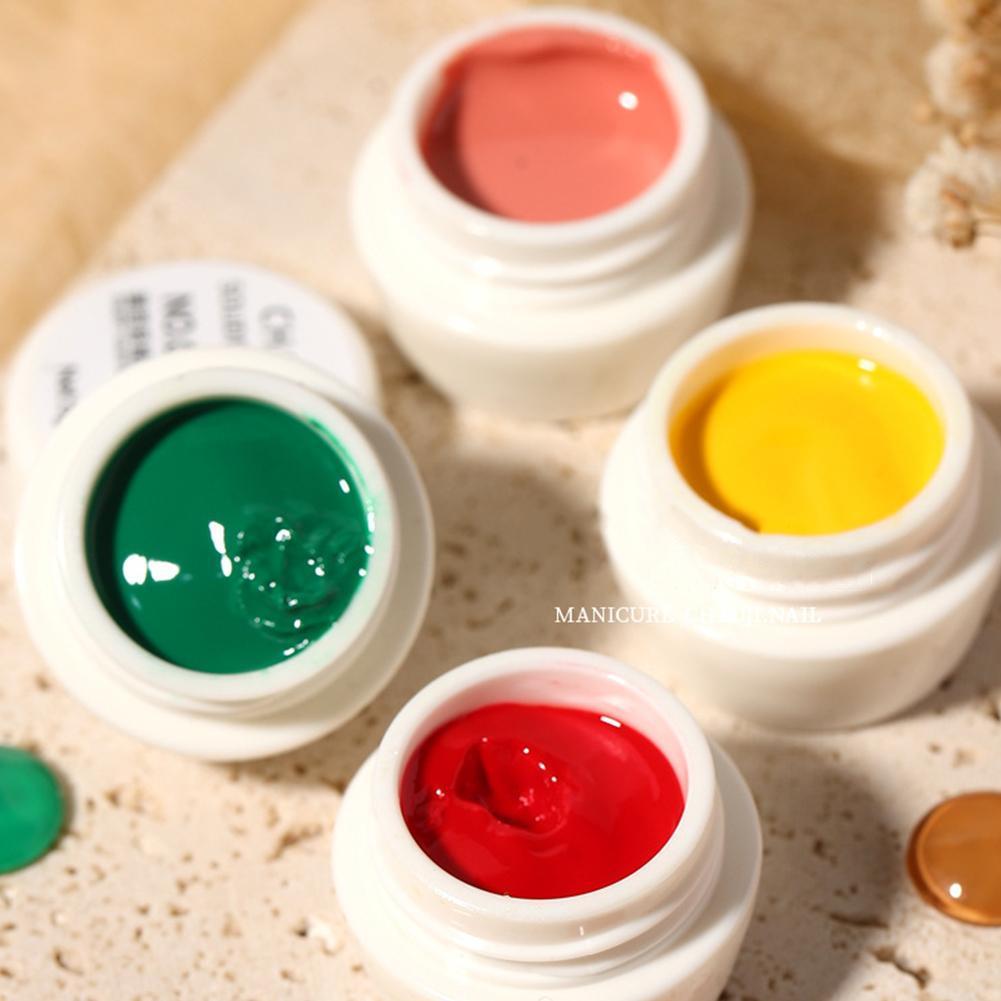 Buy 5ml Painting Gel Canned Gel 12 Colors Gel Paste Soak Off UV LED ...