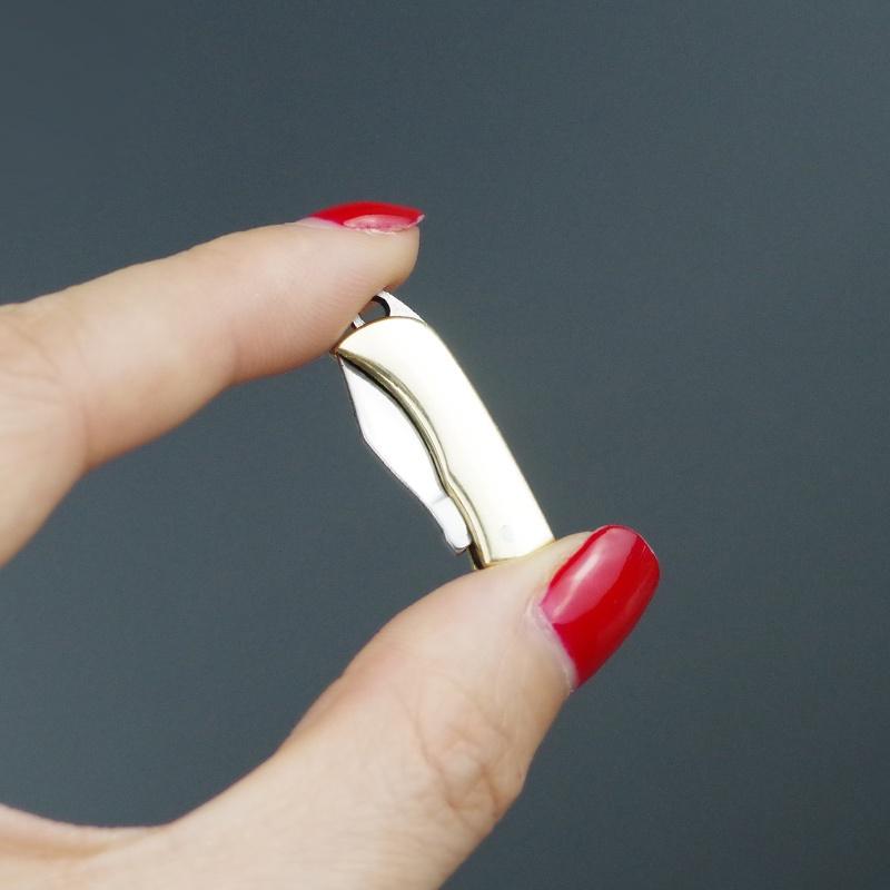 Buy 1Pcs Mini Outdoor Brass Portable Folding Knife Keyring Small Pocket ...