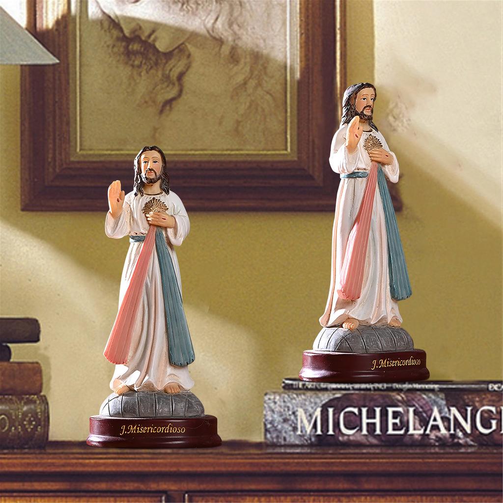 Buy Holy Jesus Resin Figurine Collectible Statue Tabletop Ornament at ...