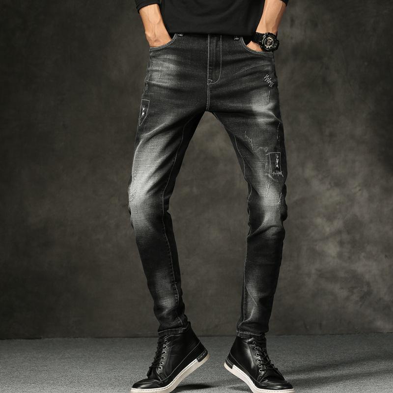 Buy New Arrivals Men's Fashion Jeans Locomotive Denim Pants Slim Fit ...