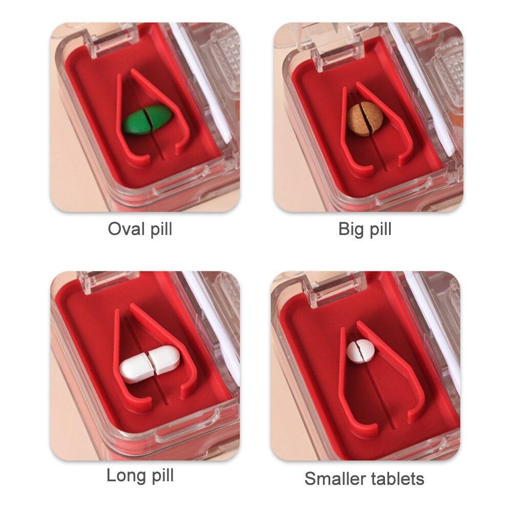 Buy 1PC Medicine Pill Holder 2 in 1Tablet Cutter Splitter Pill Case ...