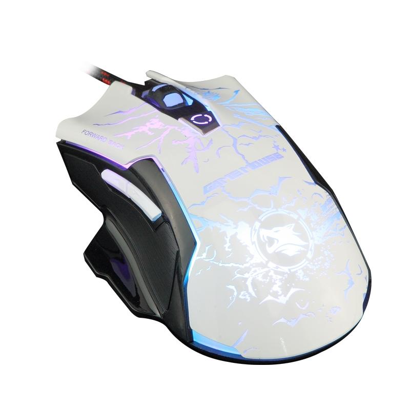 Cheap K-RAY M728 Ergonomics Design Game Backlight USB Wired Mouse(White ...
